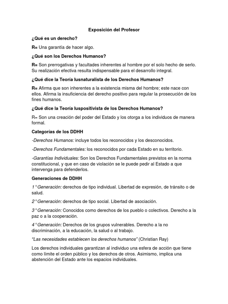 Guia Parcial 1 DDHH | PDF | Ciencias sociales | Derecho