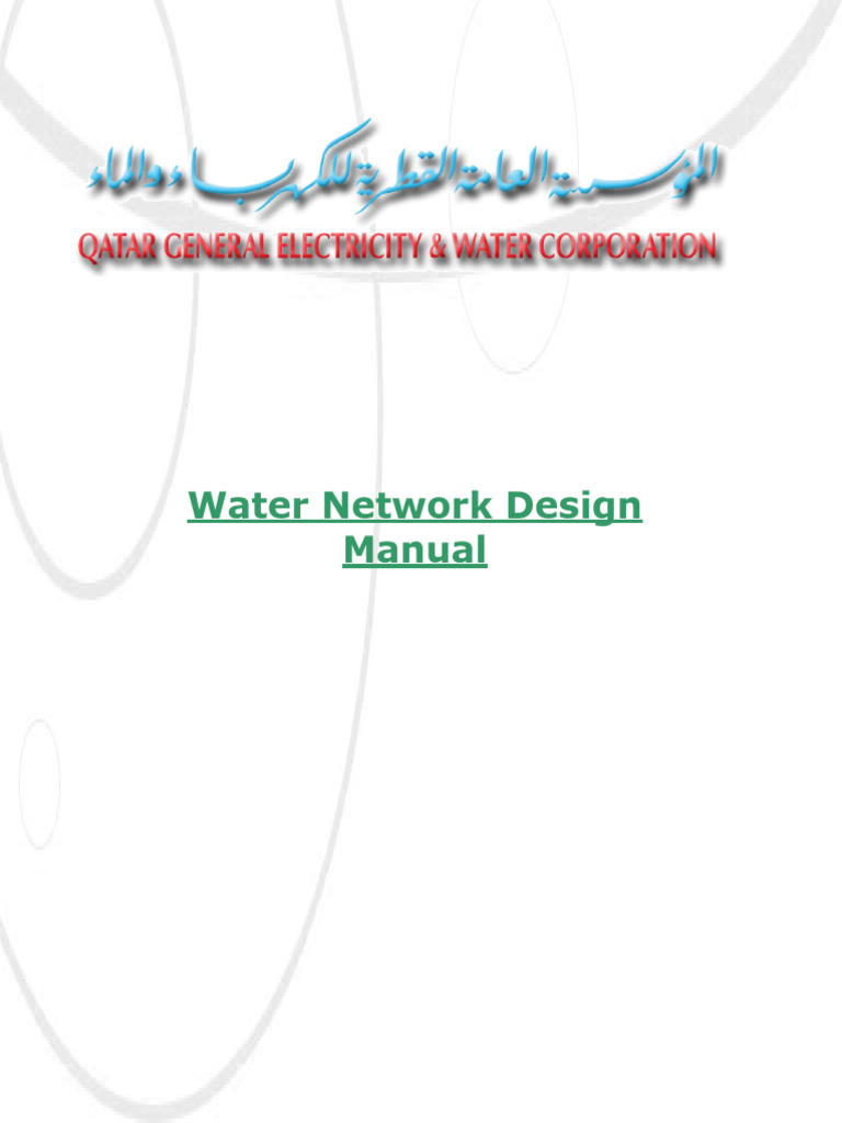 Qatar Water Network Design Manual | PDF | Water Supply | Water