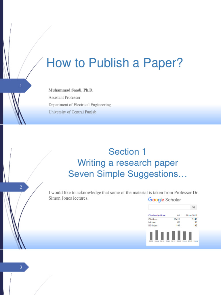 How To Publish A Paper | PDF | Academic Journal | Cognitive Science