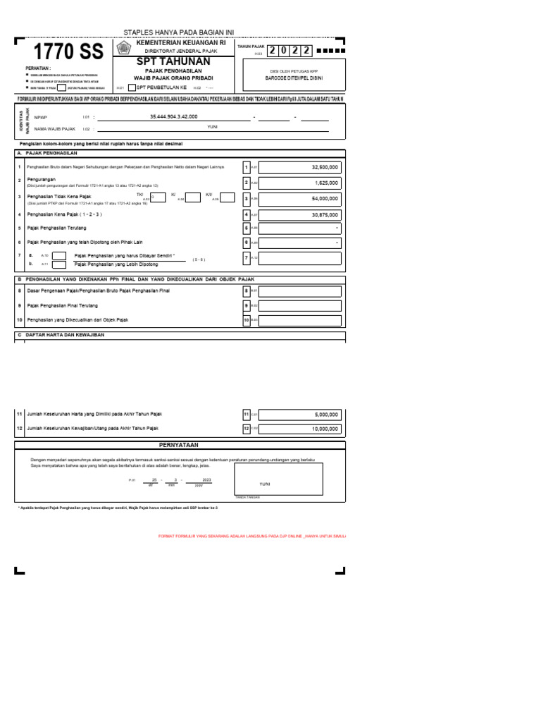 Formulir-SPT-1770-SS | PDF