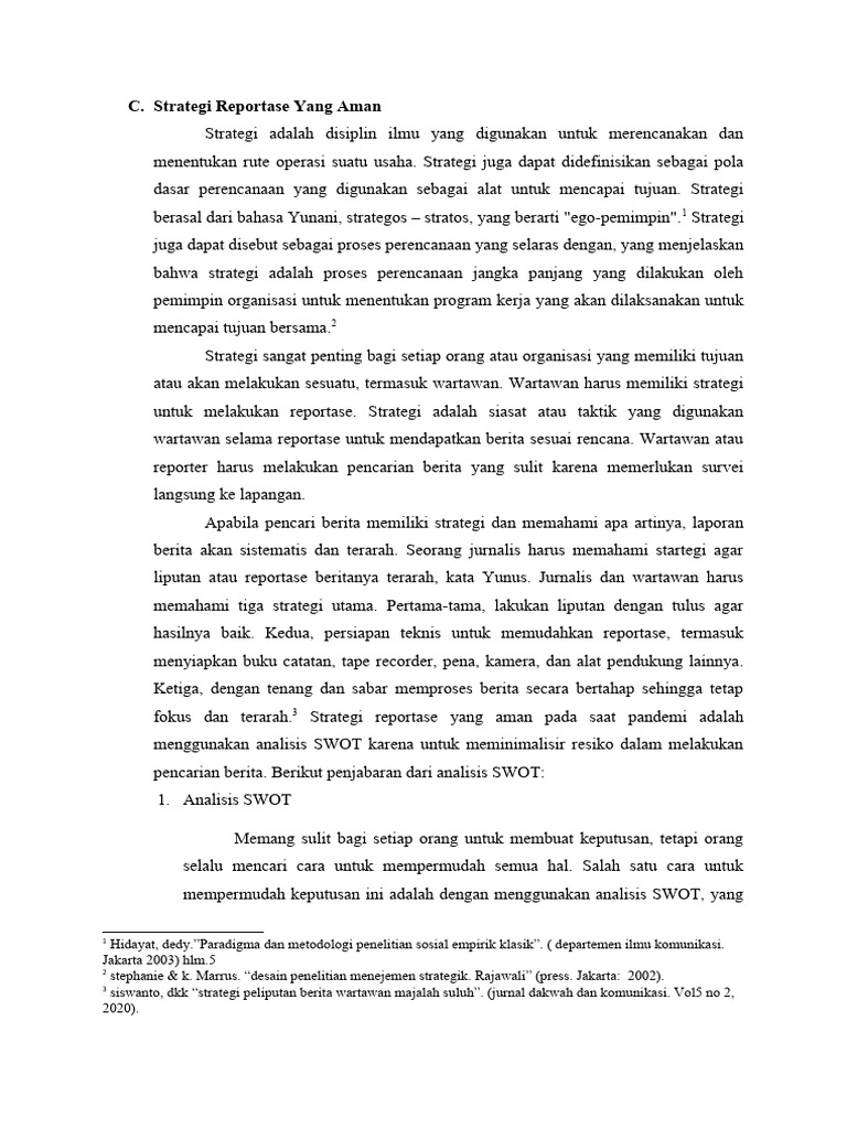 Strategi Reportase Yang Aman | PDF