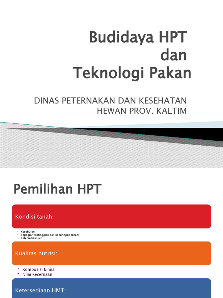 Budidaya HPT Dan Teknologi Pakan | PDF