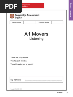 Answer Booklet - Movers 2 - 2018-17-20 | PDF