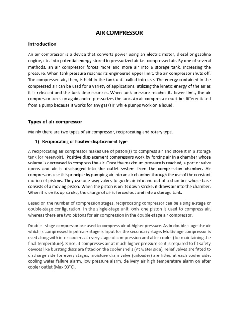 Air Compressor | PDF