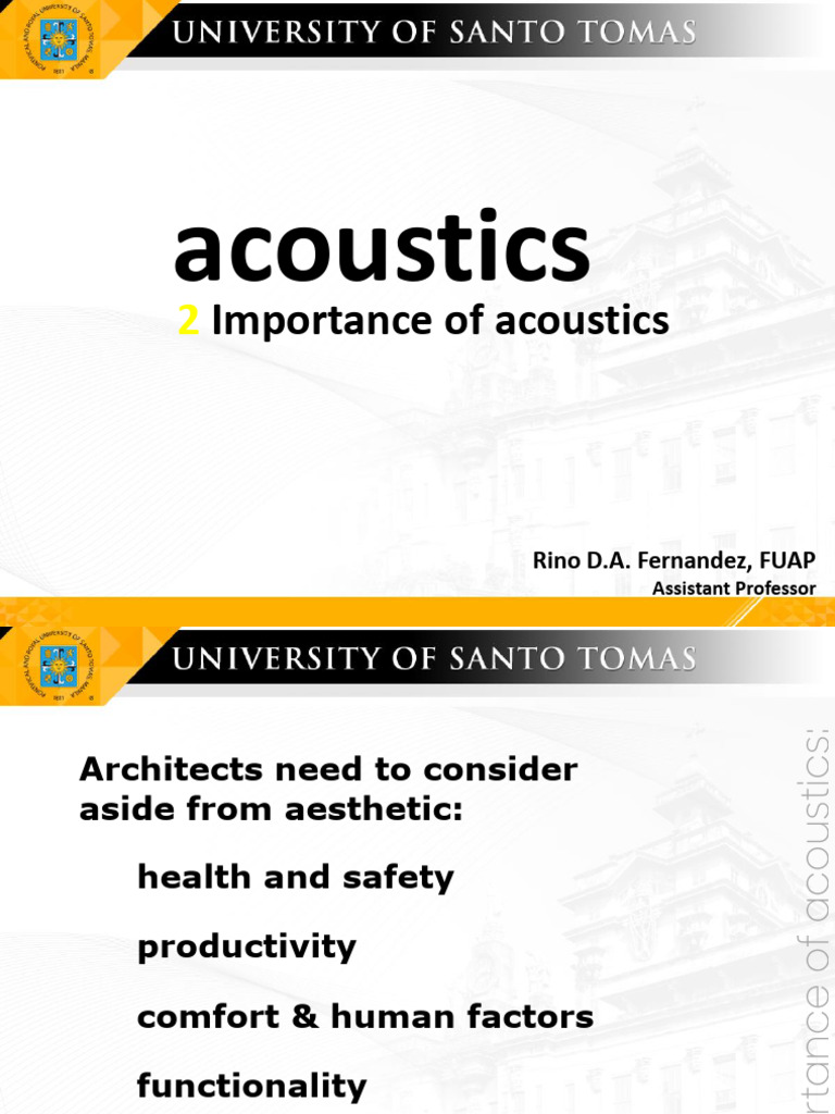 Importance of Acoustics | PDF