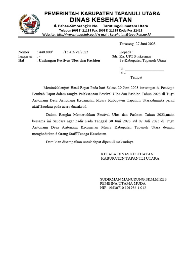 Surat Ke Puskesmas | PDF