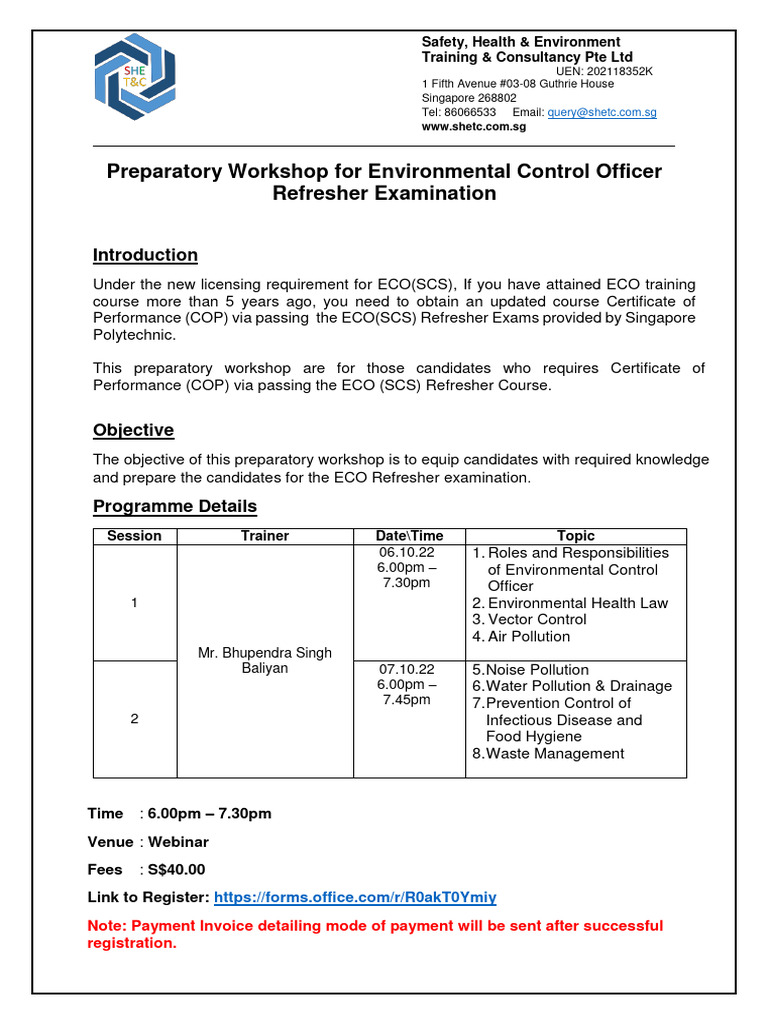 ECO Preparatory Refresher Exam (4th Run) - 220928 - 122645 | PDF