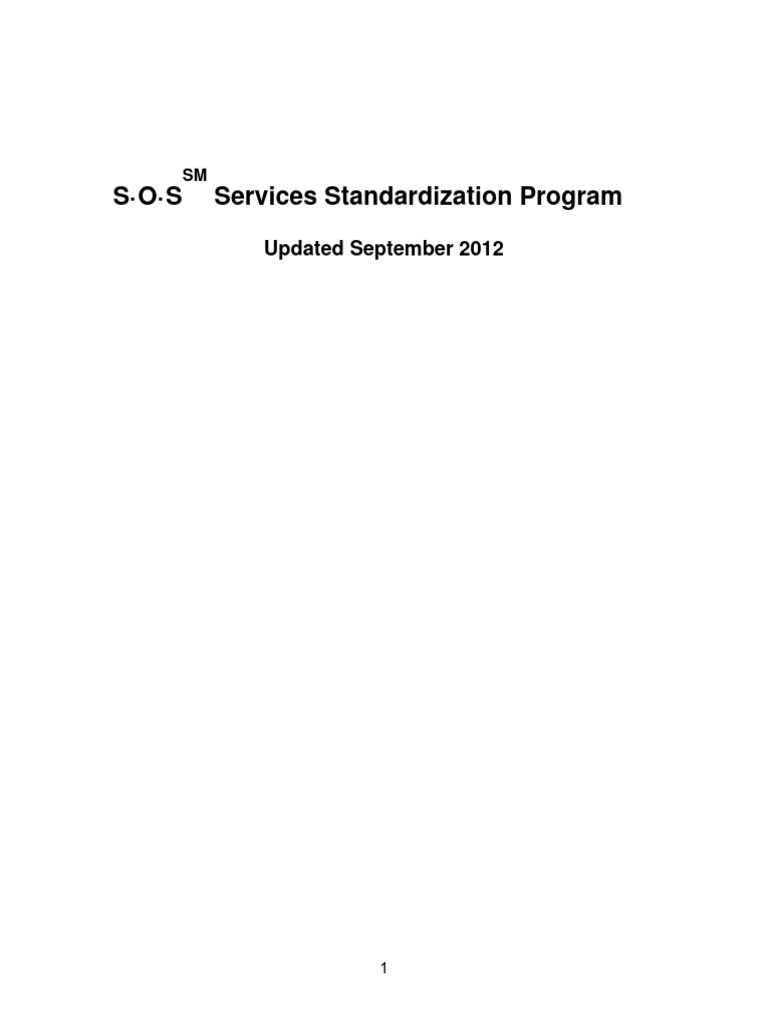 Cat S·O·S Services Standardization Guide | PDF | Business