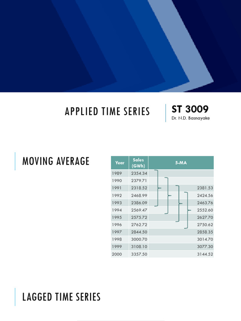 ST 3009 Lecture 3 | PDF | Linear Trend Estimation | Time Series