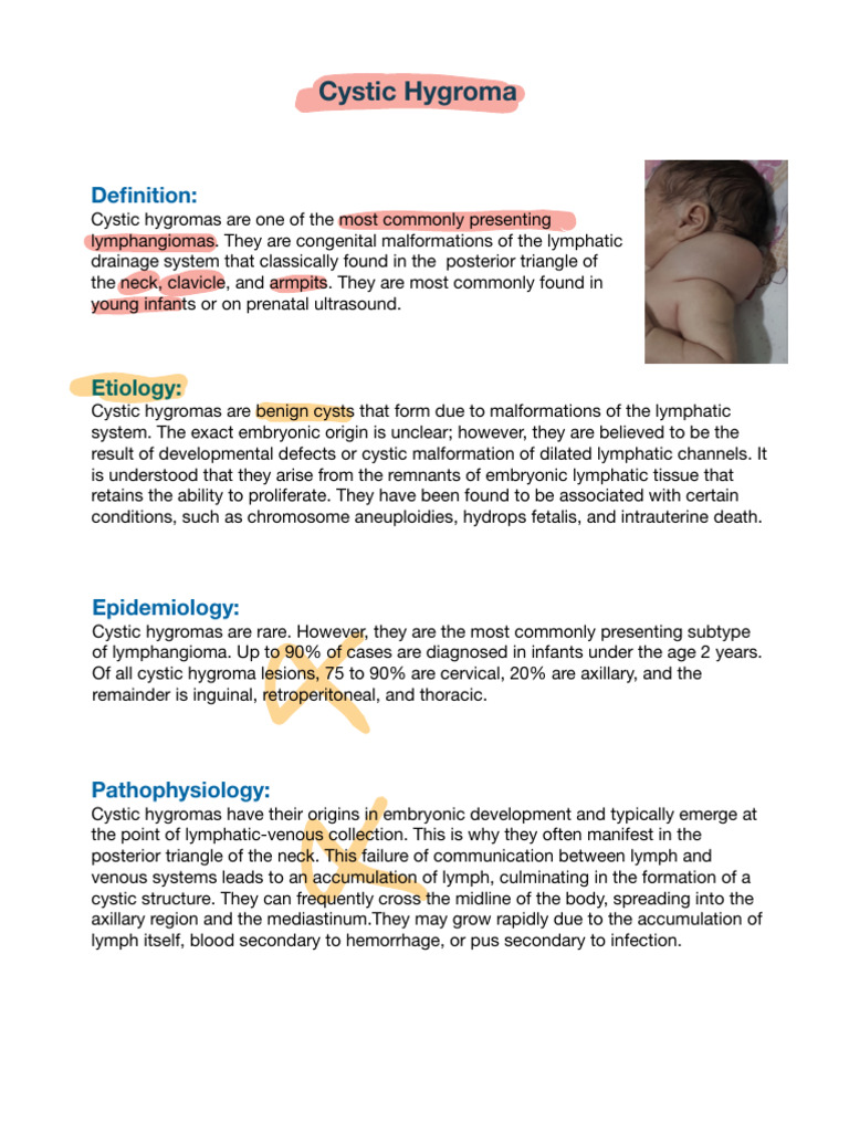 Cystic Hygroma | PDF | Epidemiology | Human Diseases And Disorders