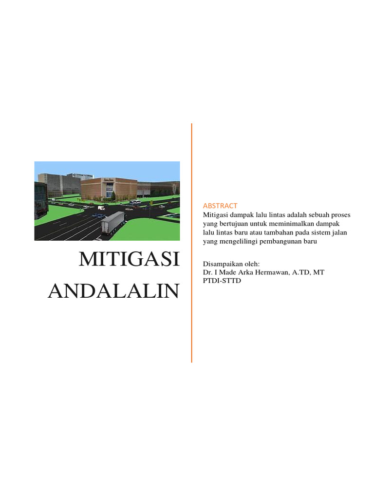 Bahan Ajar Mitigasi Andalalin - PDF | PDF | Teknologi & Rekayasa