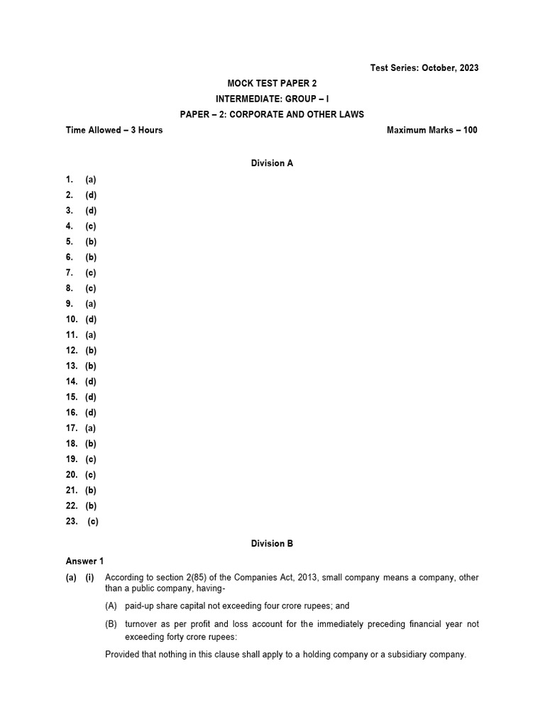 MTP 12 15 Answers 1696595420 | PDF | Guarantee | Dividend