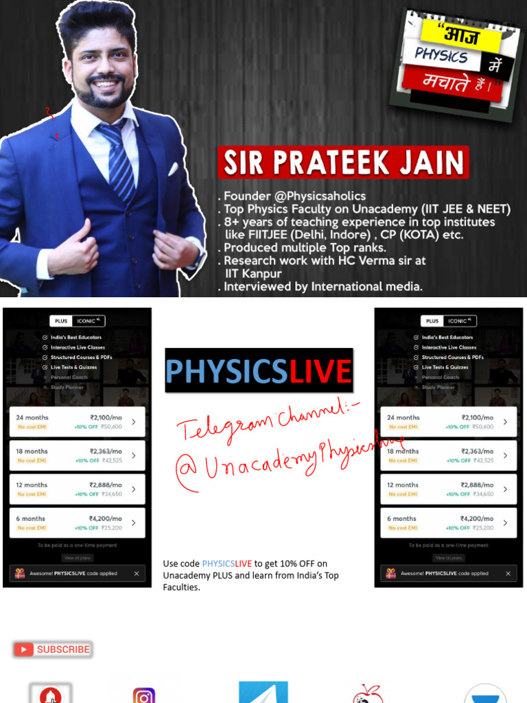 Answer Key & Solution Physics Paper1 JEE Adv 2021 by Prateek Jain ... Answer Key & Solution Physics Paper1 JEE Adv 2021 by Prateek Jain ...