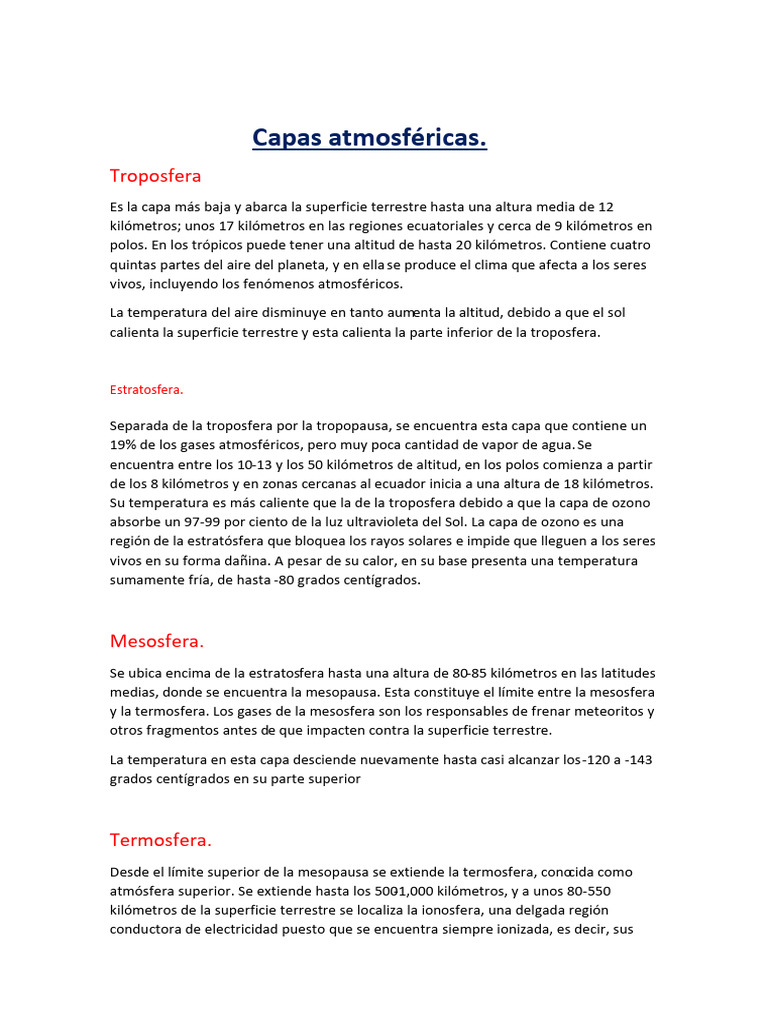 .Otp - Capas Atmosféricas | PDF | Atmósfera | Atmósfera de tierra