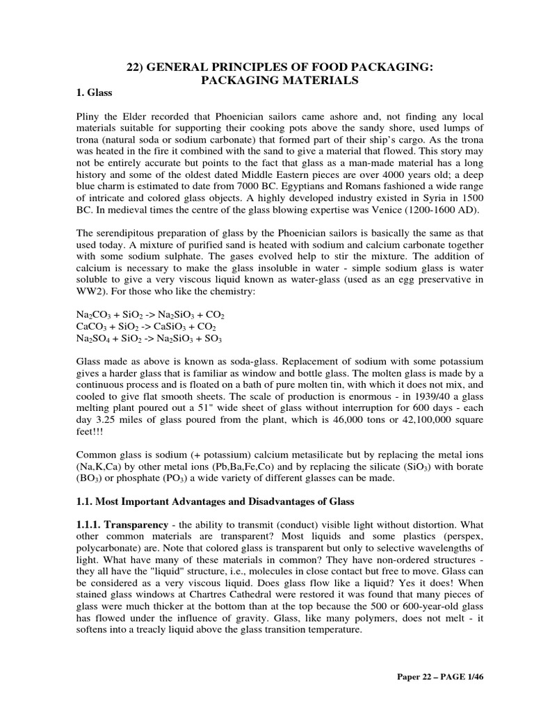 4.principles of Food Packaging | PDF