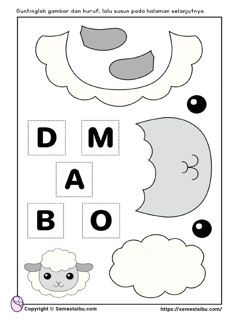 Gunting Tempel - Wajah Hewan - Domba | PDF
