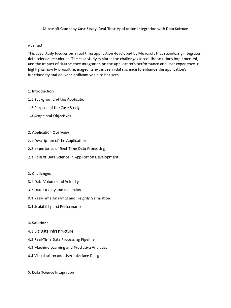 Microsoft Company Case Study | PDF