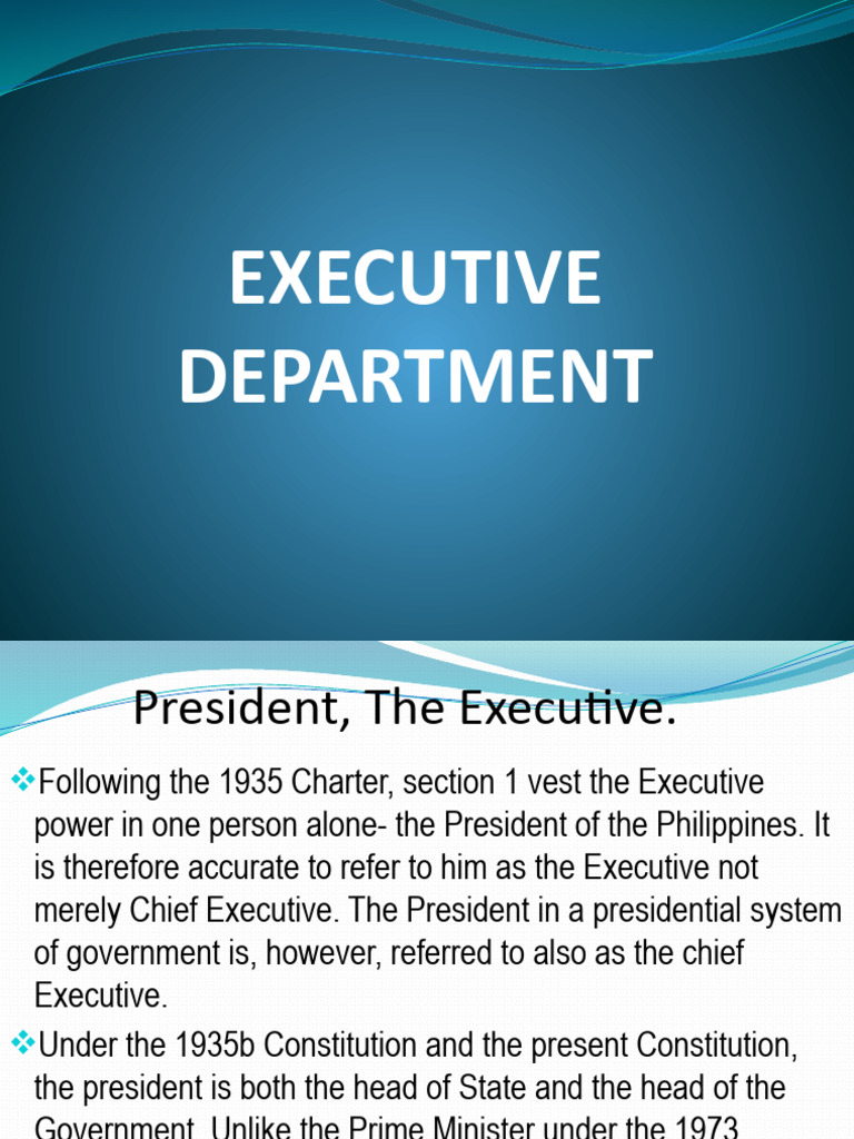 Executive Department | PDF