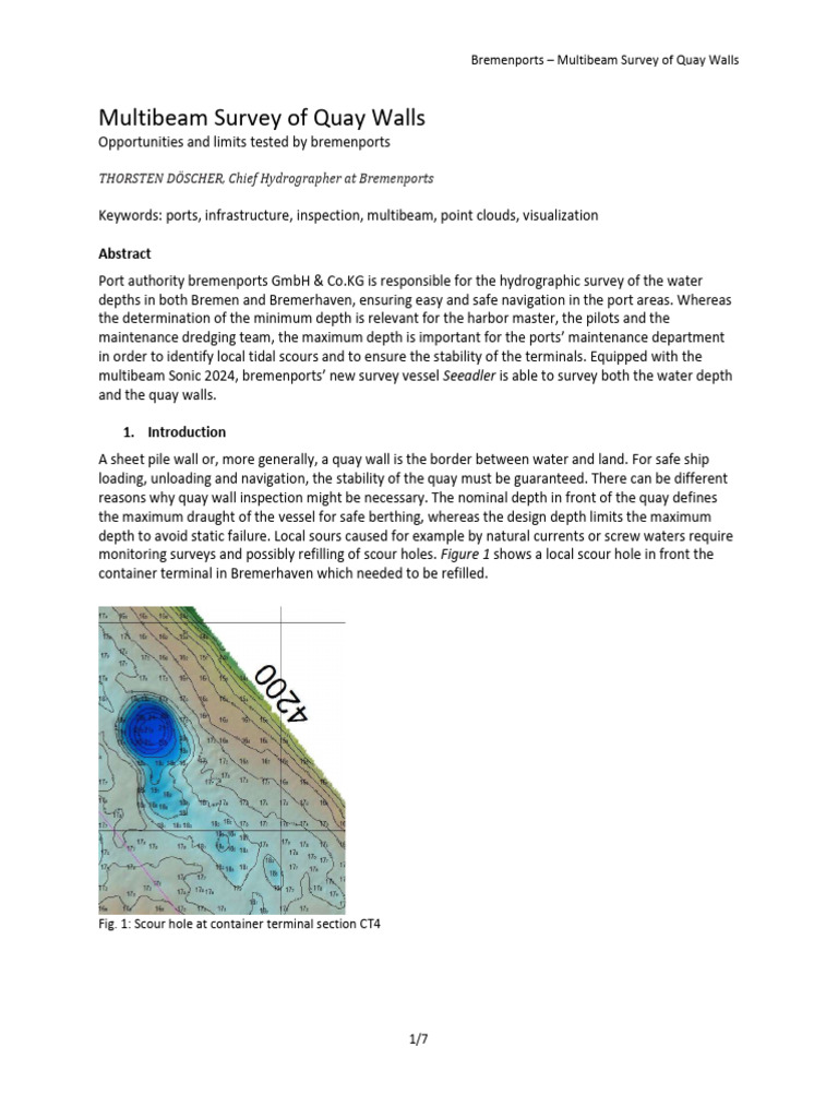 Multibeam Survey of Quay Walls | PDF | Science & Mathematics