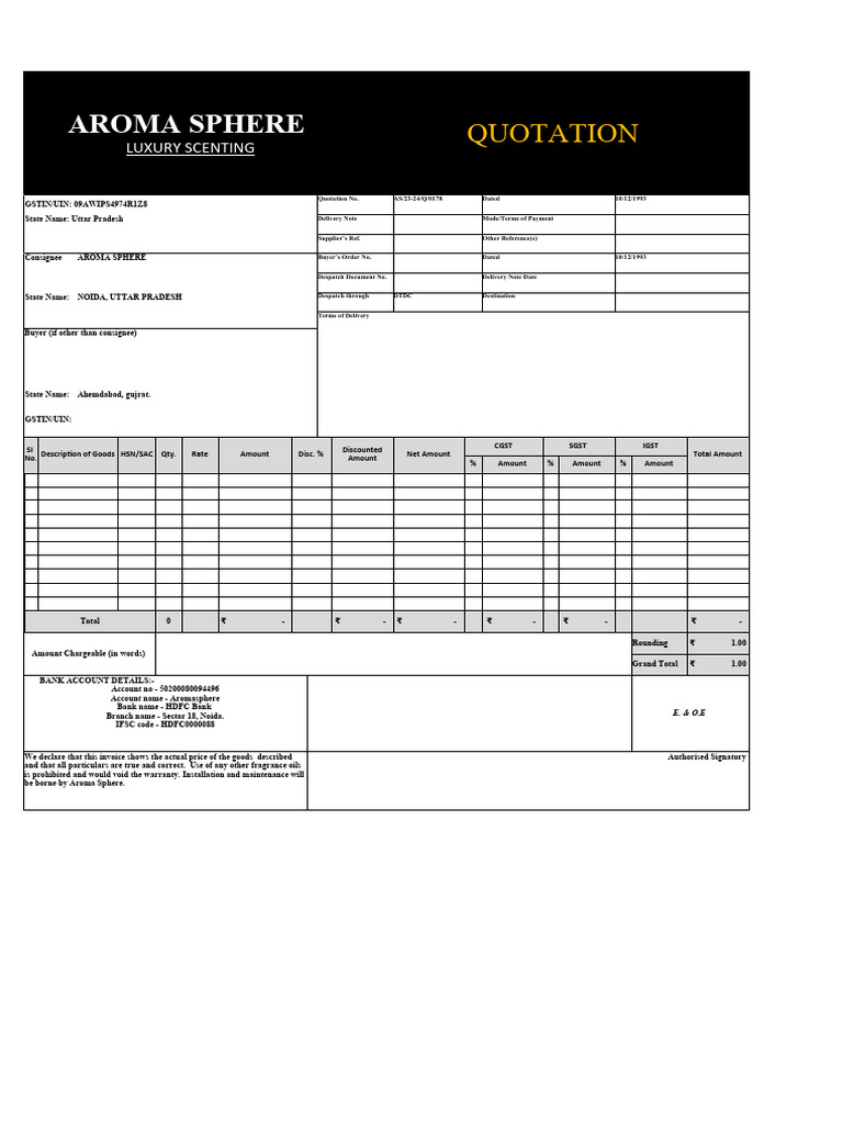 Blank Quotation | PDF