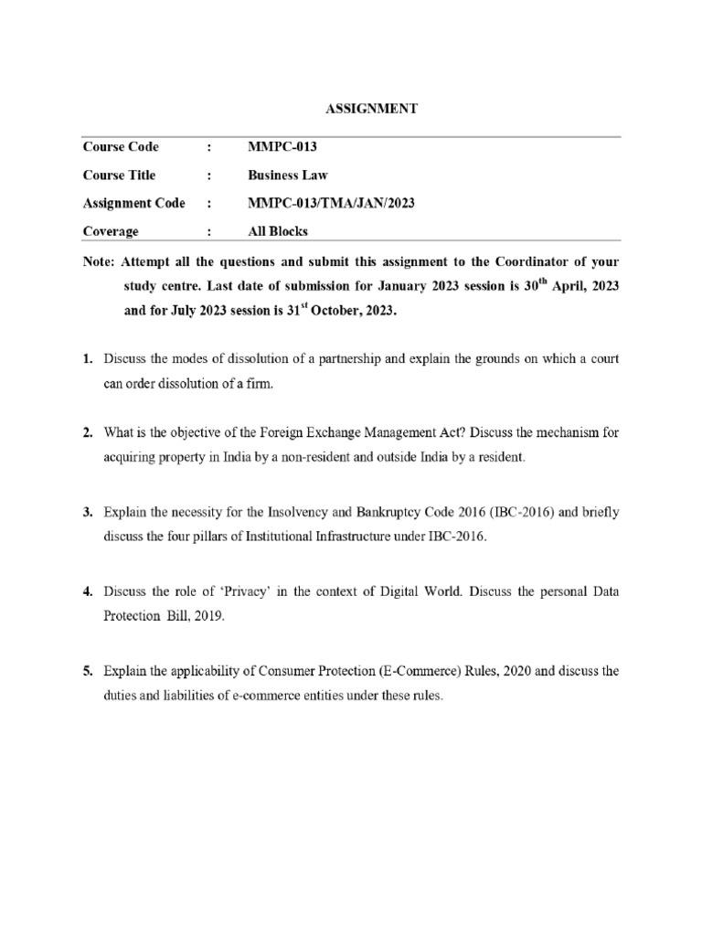 MMPC 013 Sa 2023 | PDF