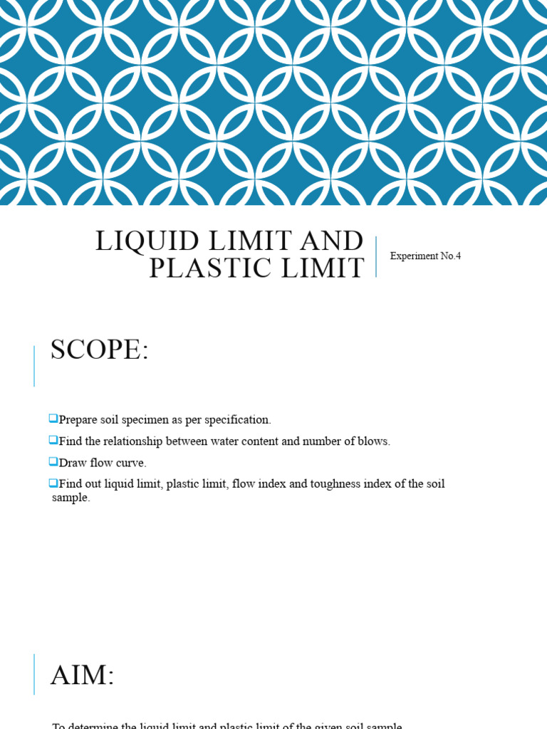 Liquid Limit and Plastic Limit | PDF | Building Engineering | Materials ...