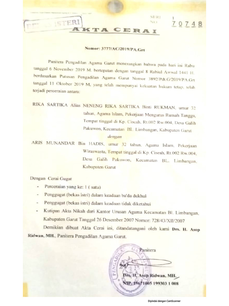 Akte Cerai | PDF
