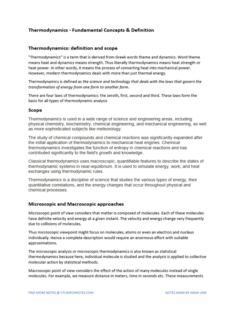 Thermal-Engineering-1st-Module (1) | PDF | Heat | Thermodynamics