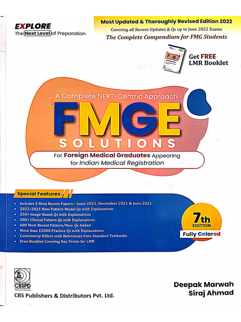FMGE Solutions 7th Edition Complete Book Medicalstudyzone Com | PDF ...