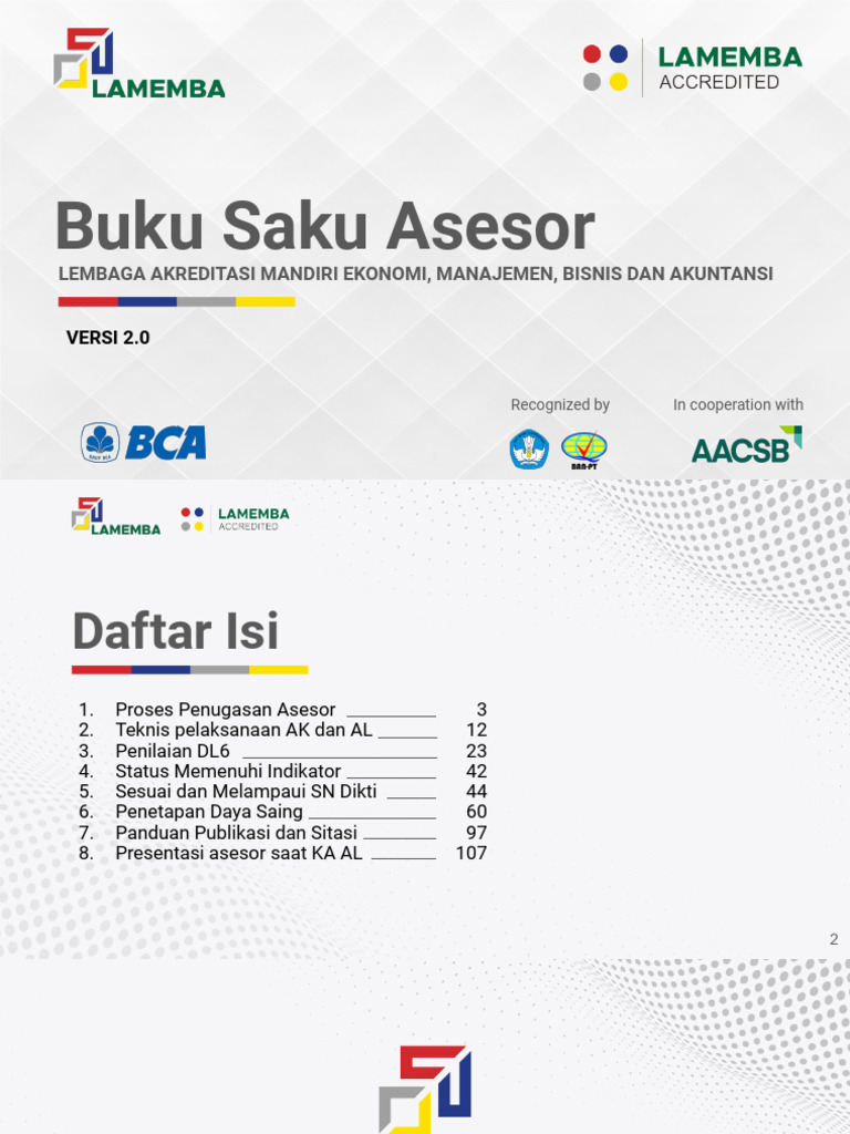 Buku Saku Asesor LAMEMBA v.2.0 | PDF