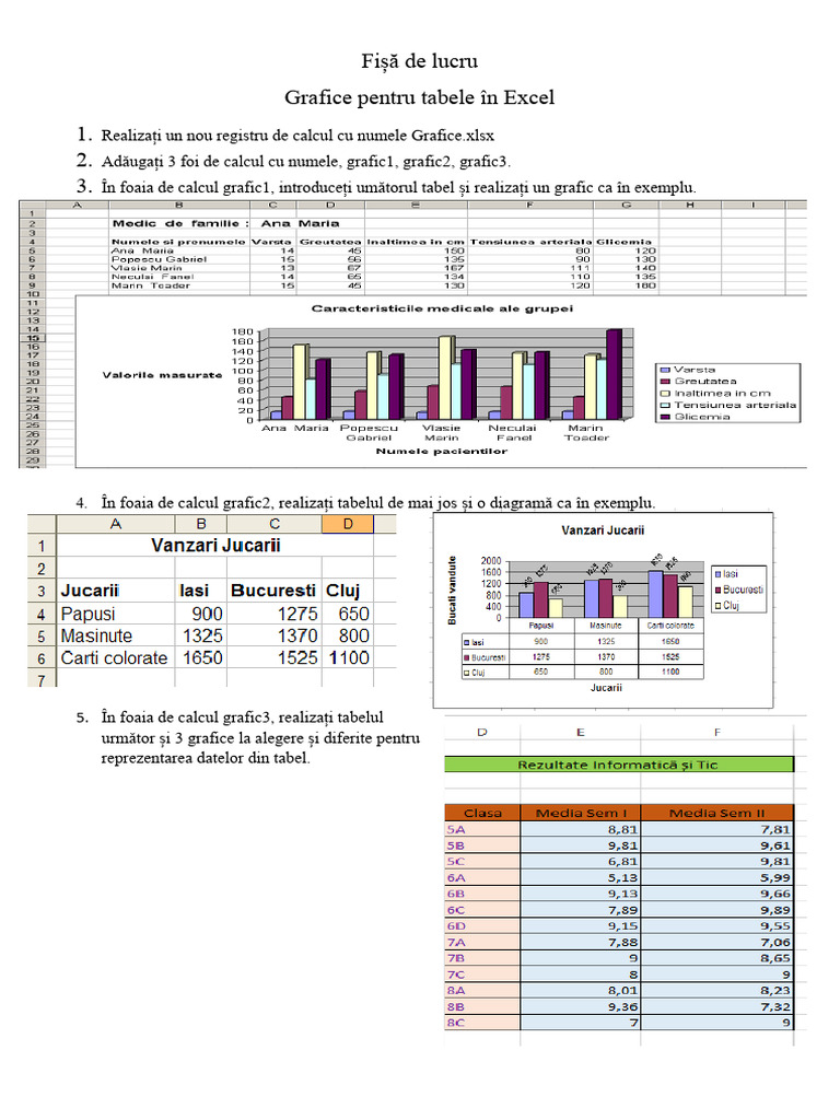 Grafice De Tabele Excel Pdf