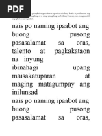 Pambungad Na Salita para Sa Buwan NG Wika | PDF