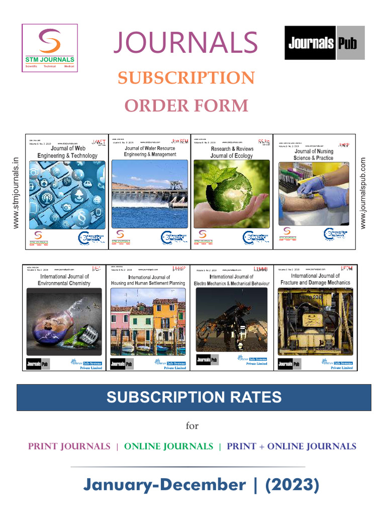 STM Journals Subscription Overview 2023 | PDF