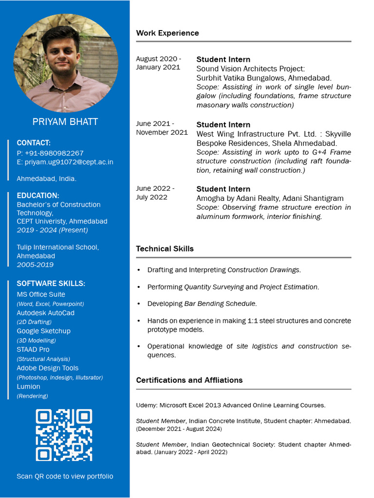 Priyam Bhatt CV | PDF