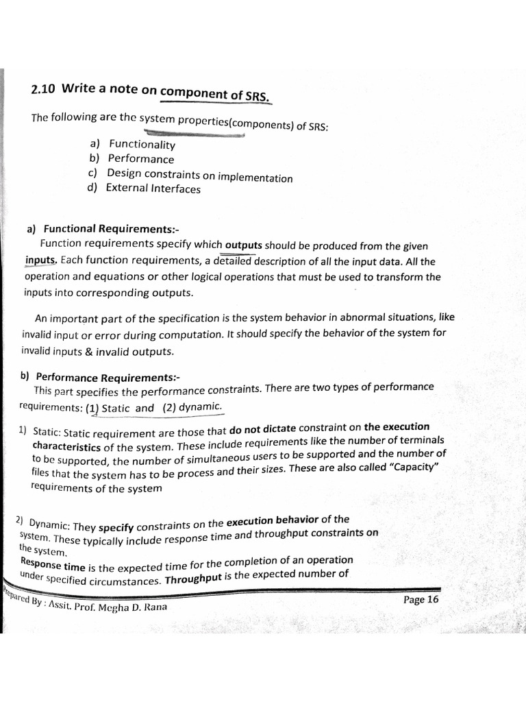 Software Engineering-component-of-SRS | PDF
