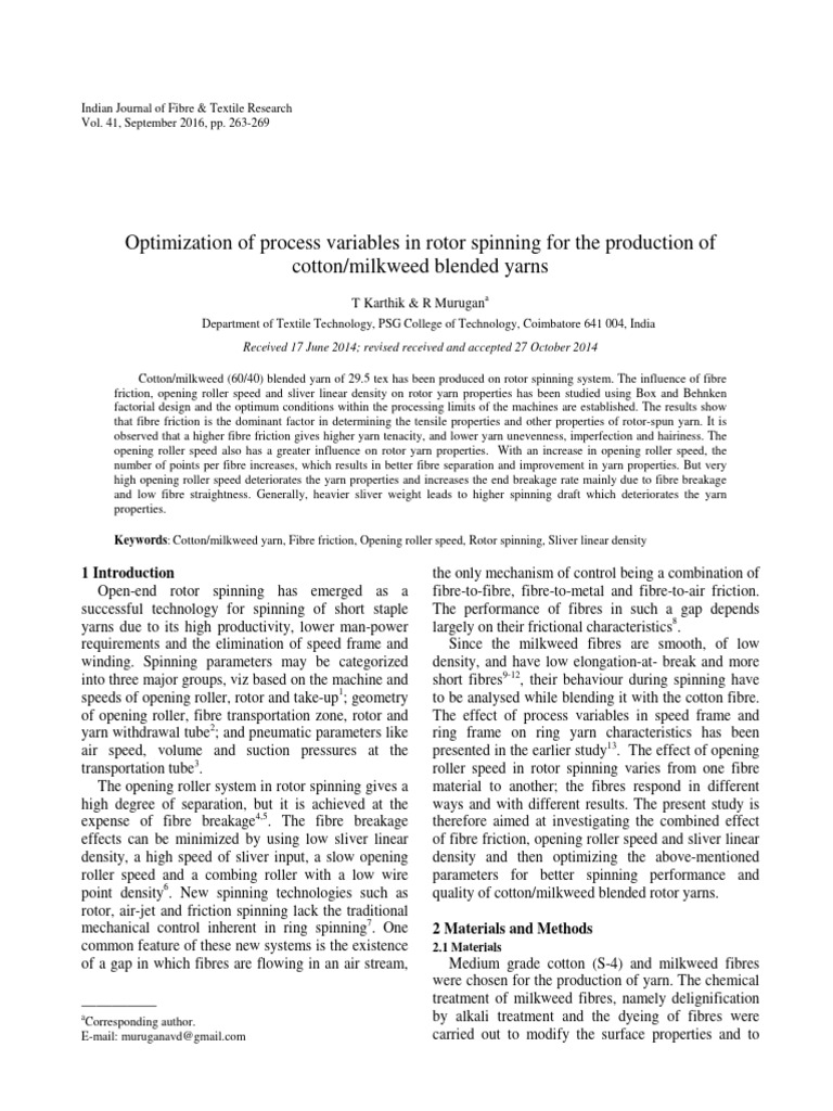 End Breakage Control in OE | PDF