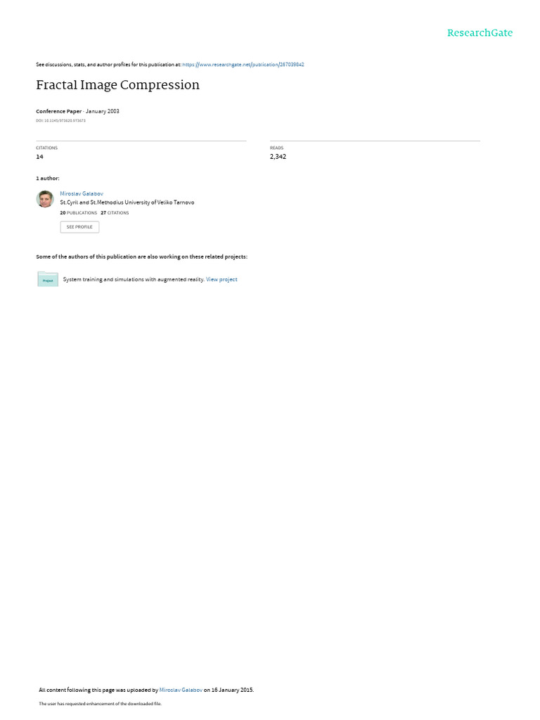 Fractal Image Compression | PDF