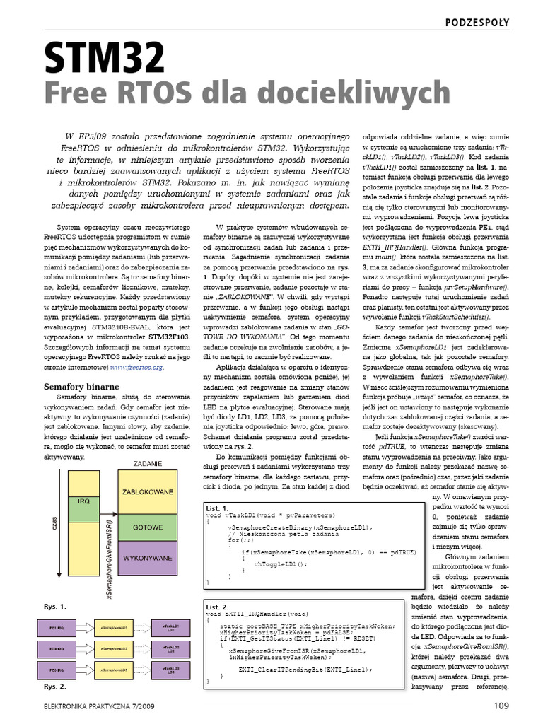 STM32 - Free RTOS Dla Dociekliwych | PDF