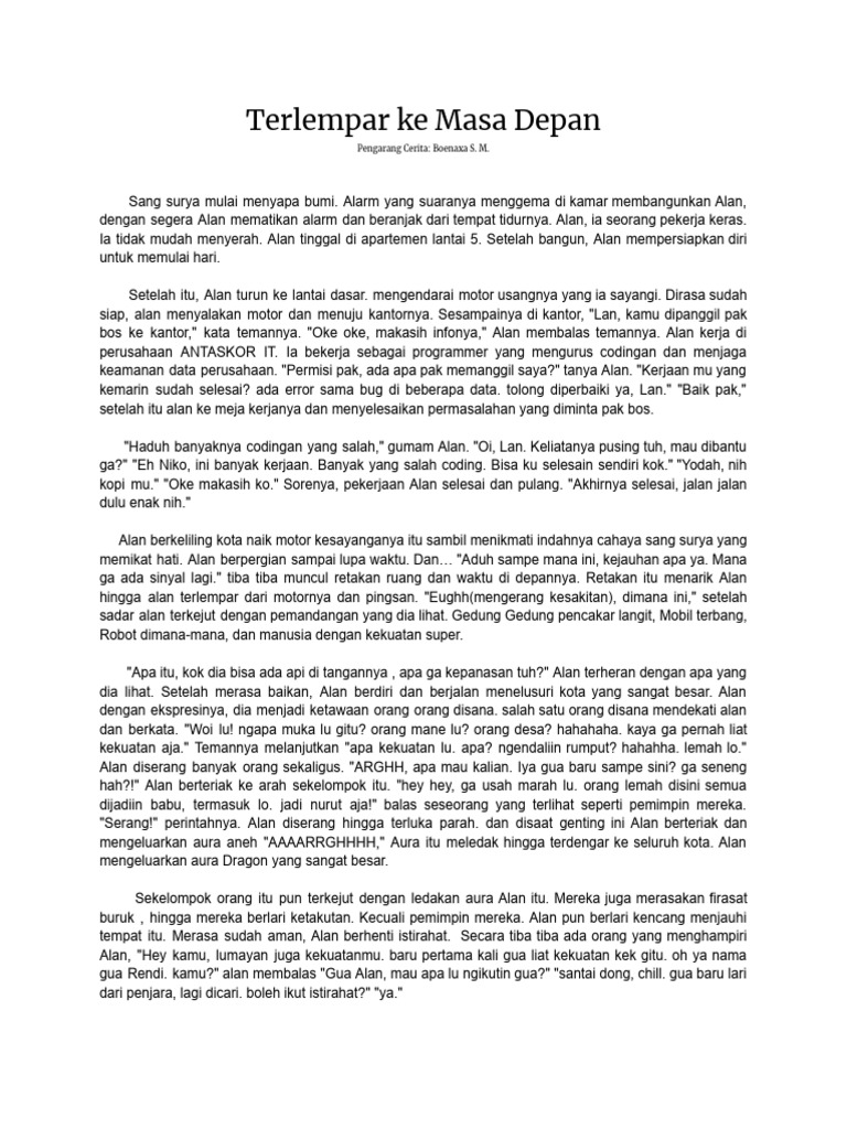 Terlempar Ke Masa Depan | PDF