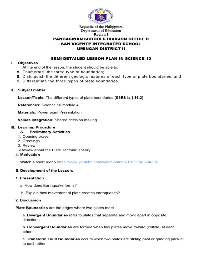 Plate Boundaries Demo | PDF | Plate Tectonics | Applied And ...