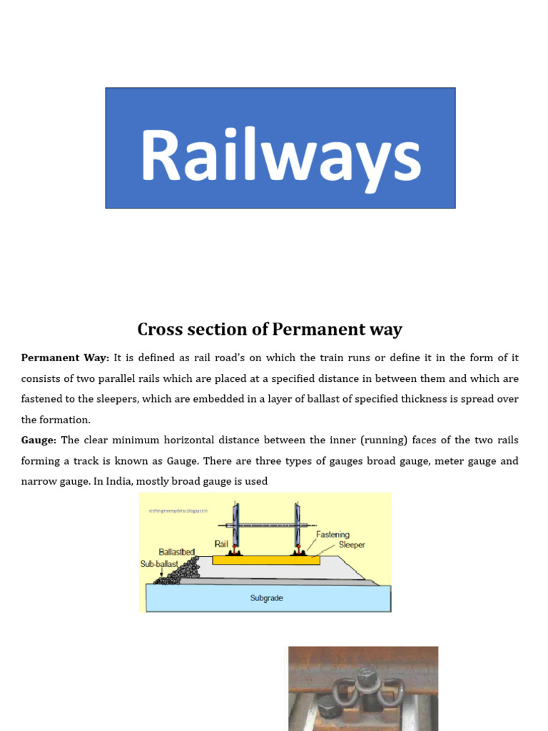 Railways | PDF | Track Gauge | Rail Transport