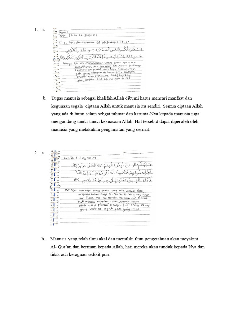 Afifah Fitria 048644123 Tugas 3 PAI | PDF | Agama & Spiritualitas