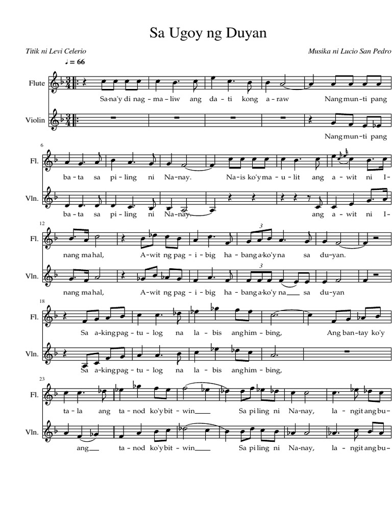 Sa Ugoy NG Duyan | PDF