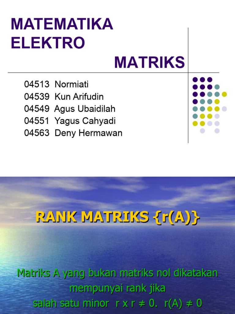 Presentasi Matriks | PDF
