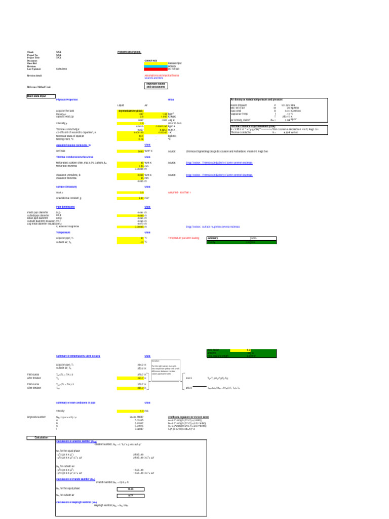 Pipe Heat Loss Calculation Pdf Thermal Conductivity Density