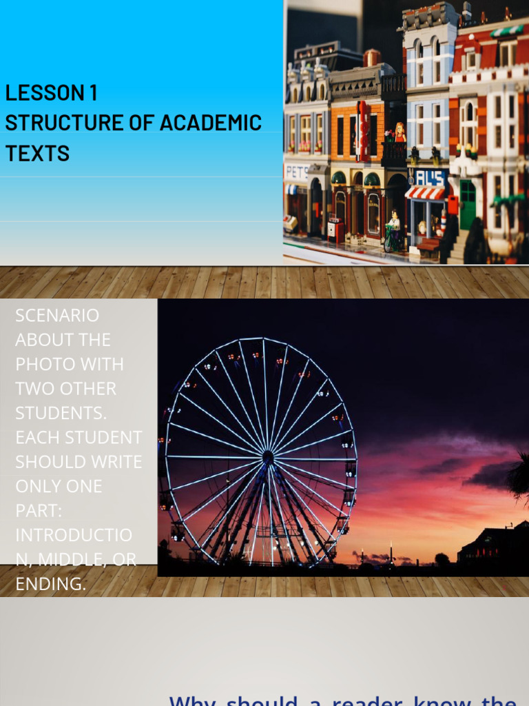 Lesson 1 Structure of Academic Texts | PDF