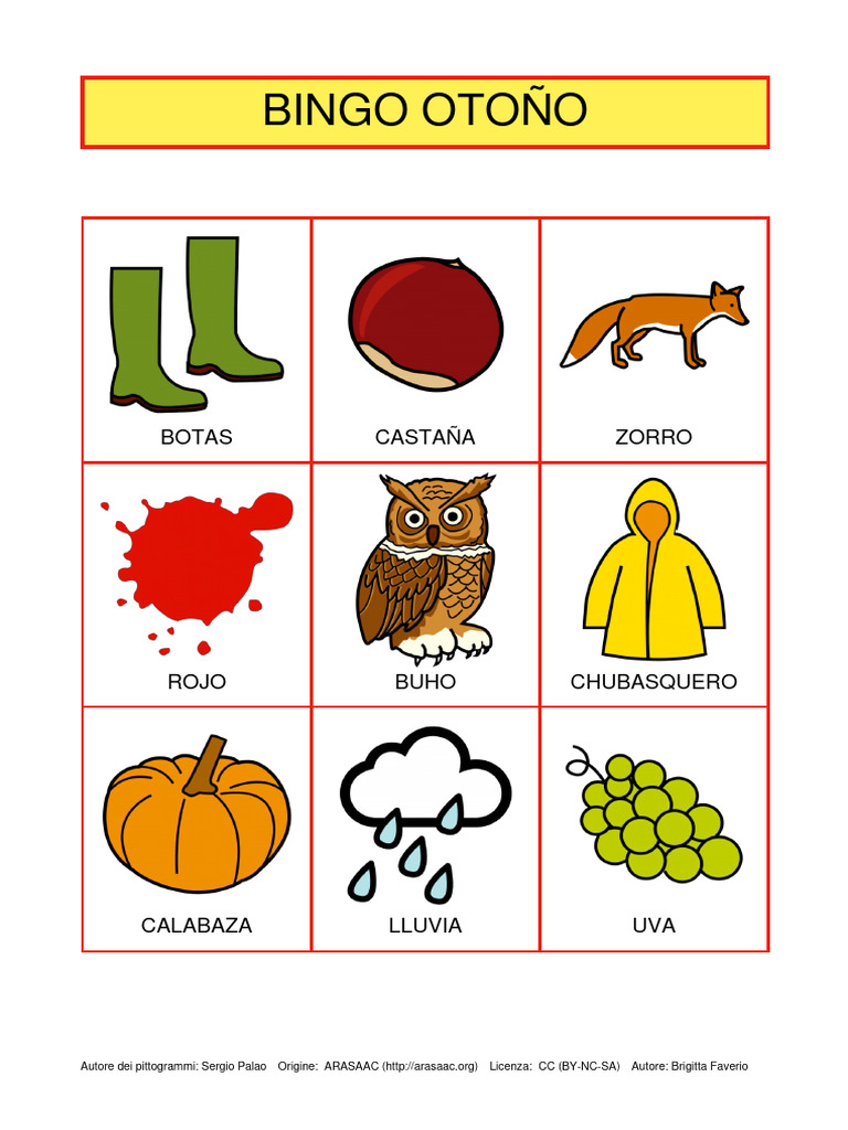 Bingo otoño | PDF
