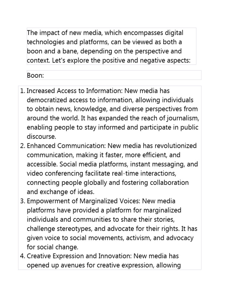 The Impact of New Media | PDF | New Media | Privacy