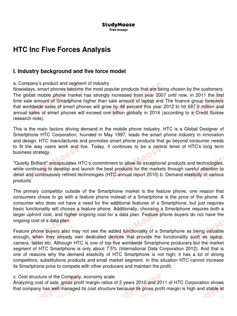 Htc Inc Five Forces Analysis Pdf 