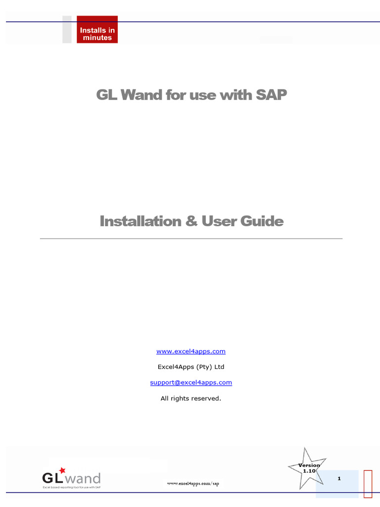 Glwand User Guide Sap | PDF | Microsoft Excel | Login